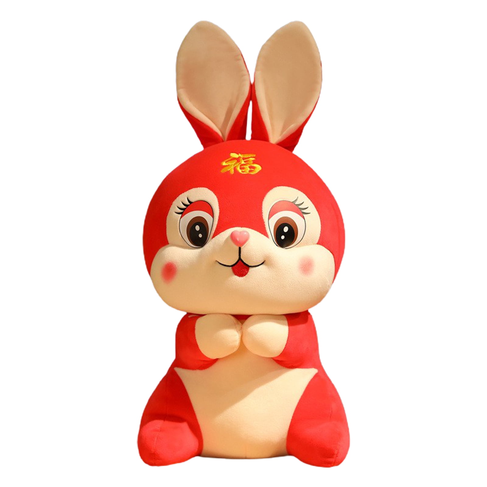 Mascot Bunny Doll Chinese New Year Home Scene Layout Rabbit Fan Flower ...