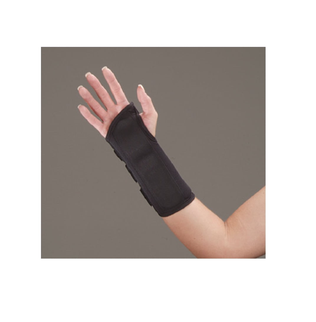 DeRoyal Left Wrist Splint Large, 8'' L, Black, Latex-Free, Non-Sterile ...