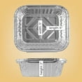 PLASTICPRO Aluminum Foil Baking Pans 5'' x 6'' x 2” Oblong Tin Foil ...
