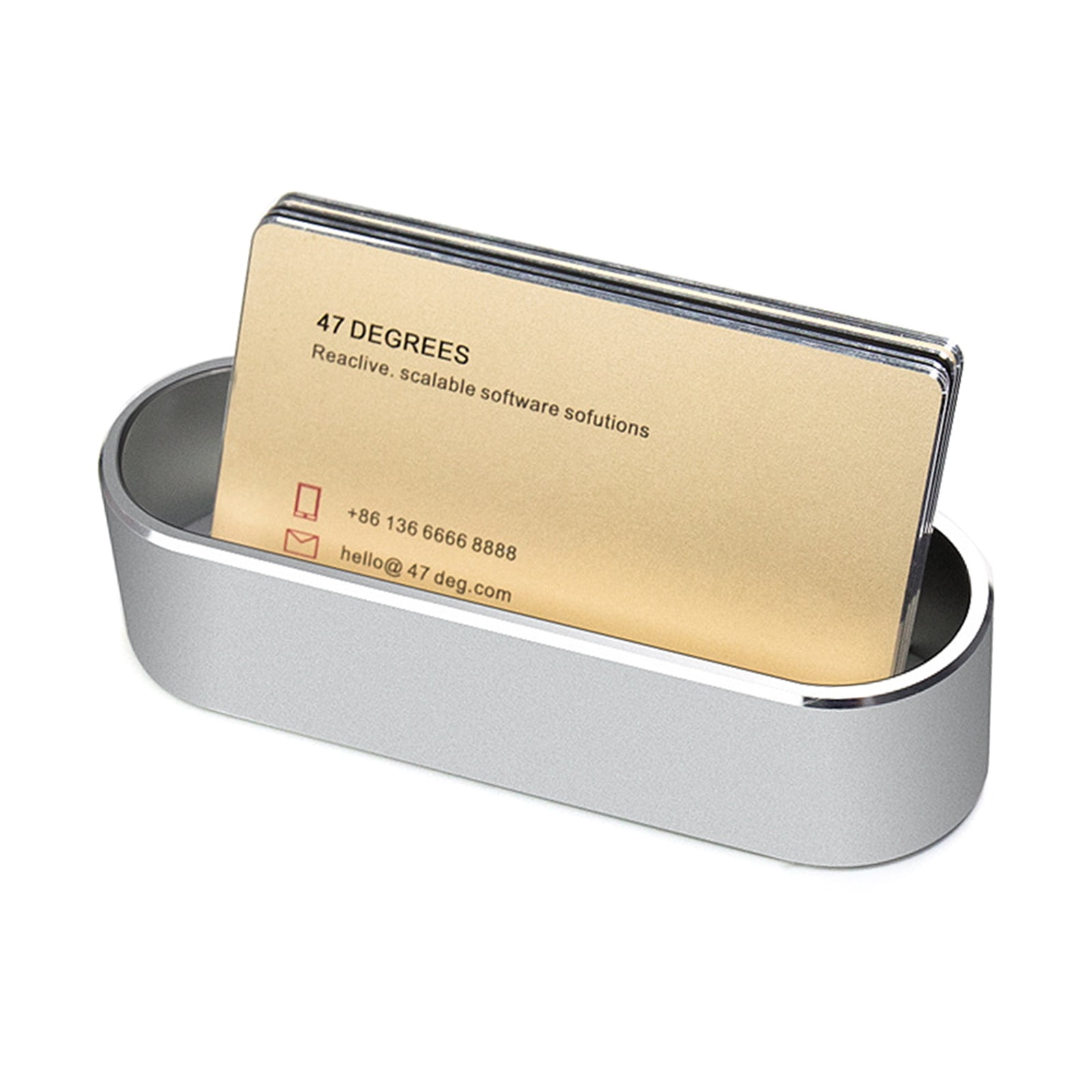 Metal Card Holder Aluminum Display Stand For ID, Debit, Business, Name ...