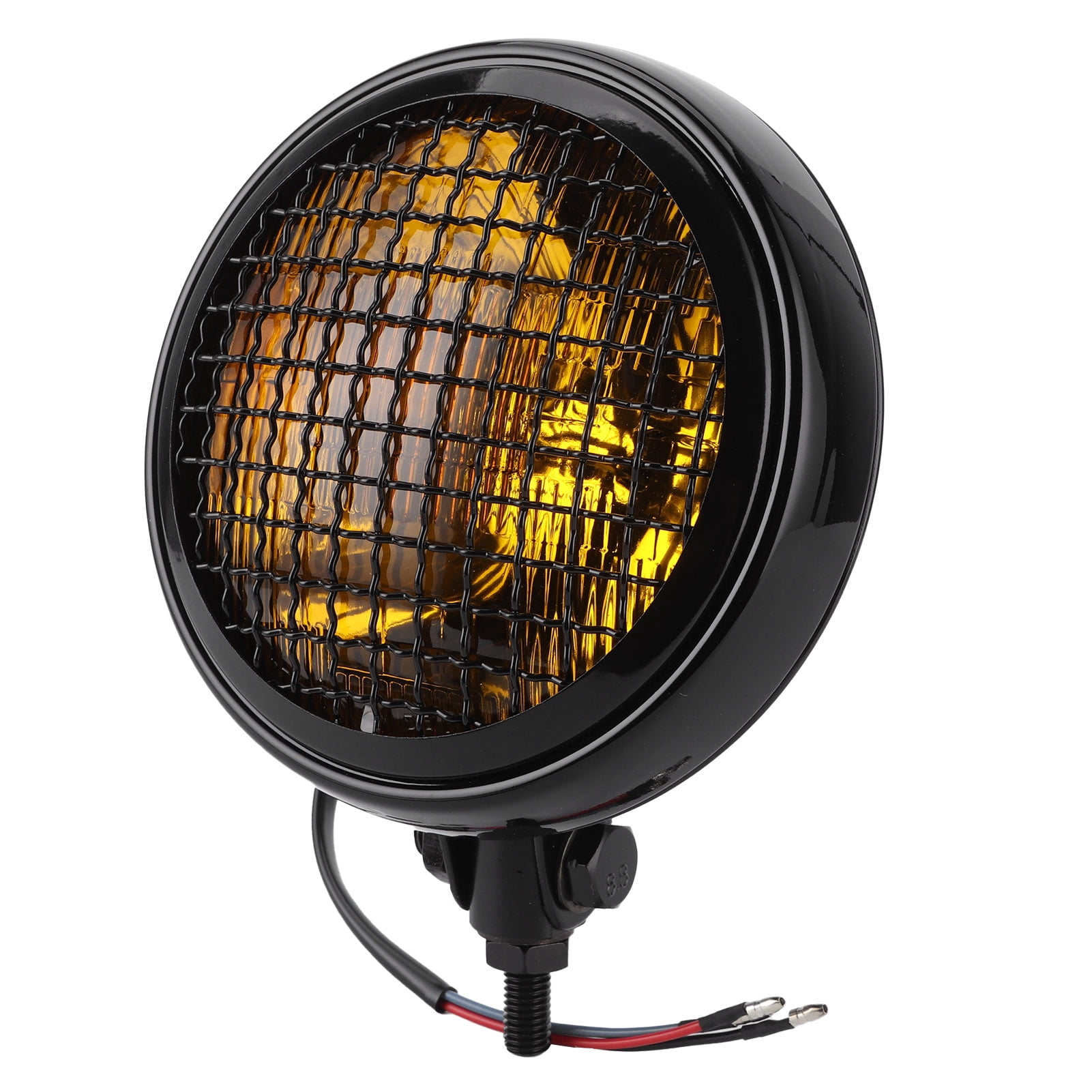 Motorcycle Headlight Amber Lens Headlight Universal Motorcycle ...