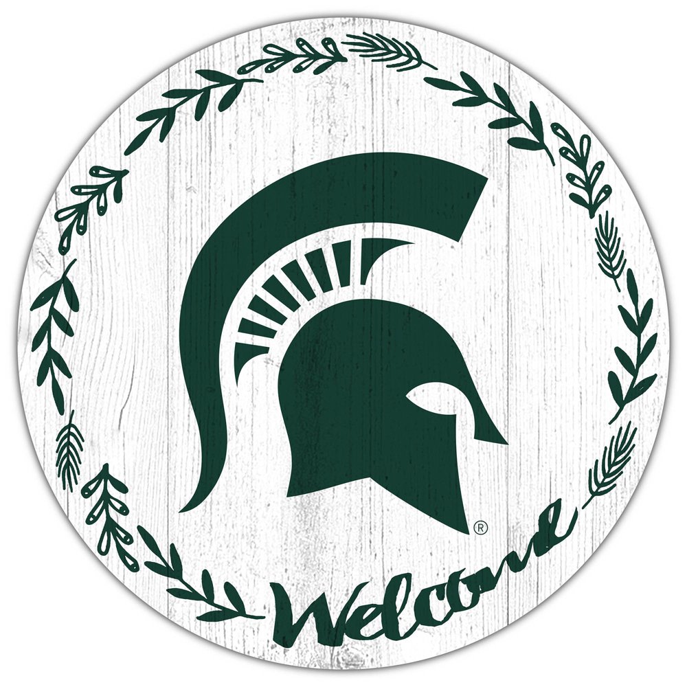 Michigan State Spartans 12" Welcome Circle Sign - Walmart.com - Walmart.com