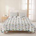 96x106in Quilt Bedding Set, Cartoon Colorful Bait Lightweight Coverlet ...