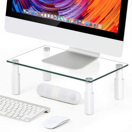 Cler Monitor Stand - 3 Height Adjustable Desk Laptop Stand, Clear ...
