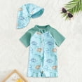 Boys Swimsuit Size 12-18M Youth One Piece Swimwear Cartoon Print Short ...