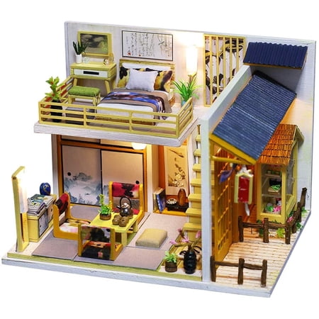 Spilay DIY Miniature Dollhouse Wooden Furniture Kit,Handmade Mini Home ...