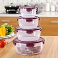 Round Food Grade Fresh Keeping Box Sealed Plastic Container Fridge ...