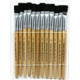 Charles Leonard Flat Tip Easel Paint Brushes, Short Stubby Handle, 0.50 ...