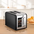 Mecity 2-Slice Touchscreen Toaster, Stainless Steel, Countdown Timer, 6 ...