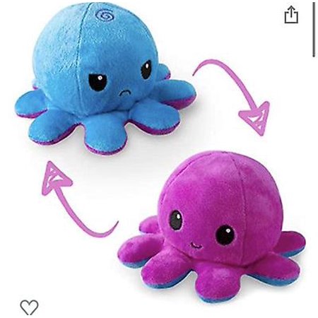 Reversible Octopus Plushie Sensory Fidget Toy Angry Octopus | Walmart ...