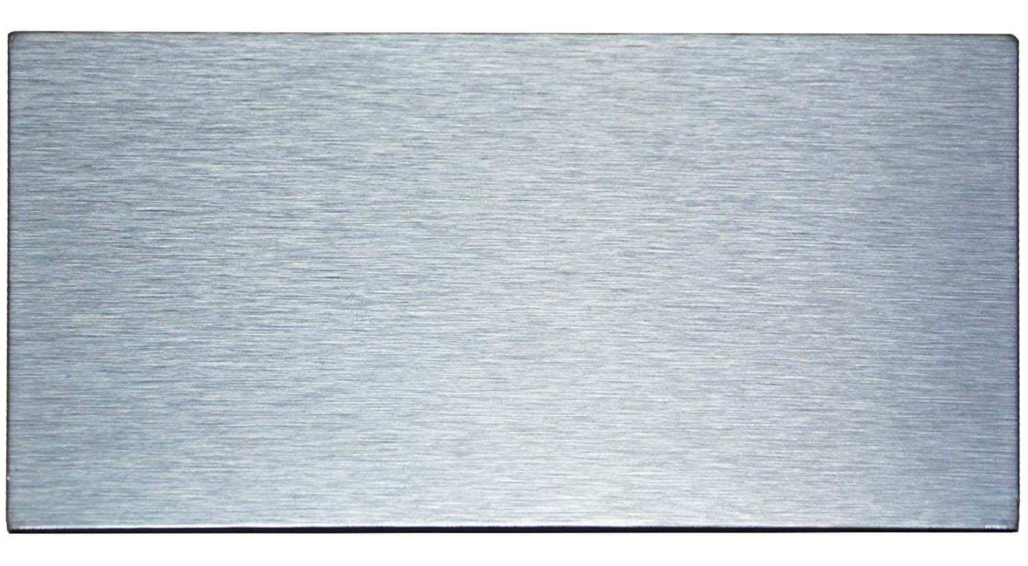 Crystiles Silver 6 in. x 3 in. Peel and Stick Brushed Aluminium Wall ...