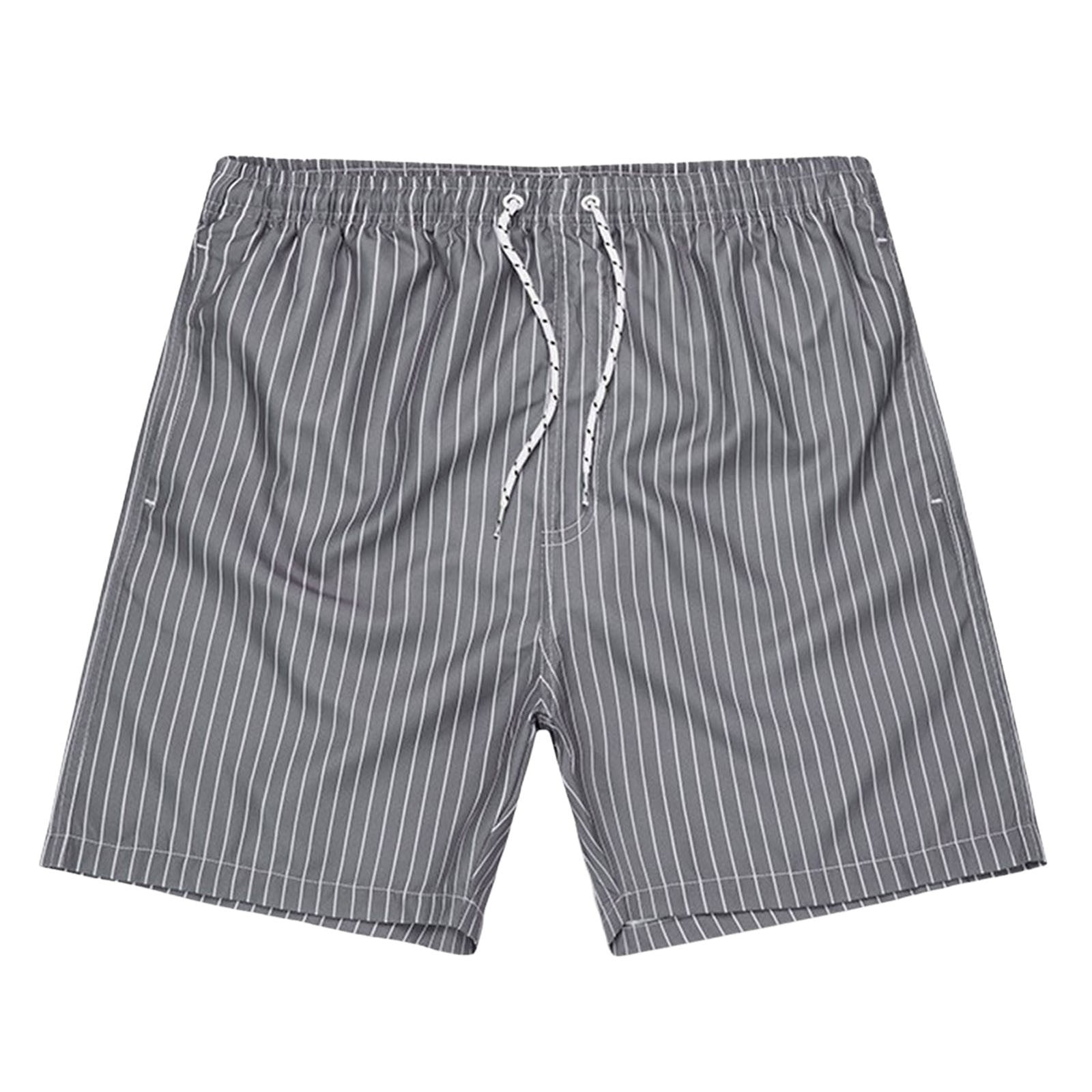 Rumantou Mens Swim Trunks Swimwear Mens Dissolving Swim Trunks Mens Waist Drawstring Swimming Shorts Swimwear With Mesh For M grey