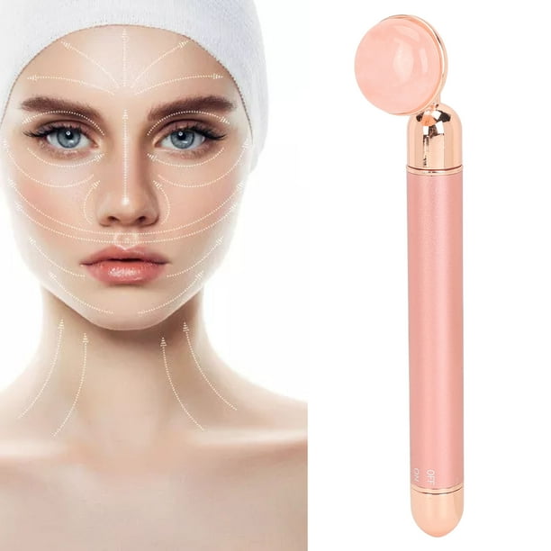 Rodillo Masajeador Facial 4 En 1, Aleación De Zinc Con Vibración De ...