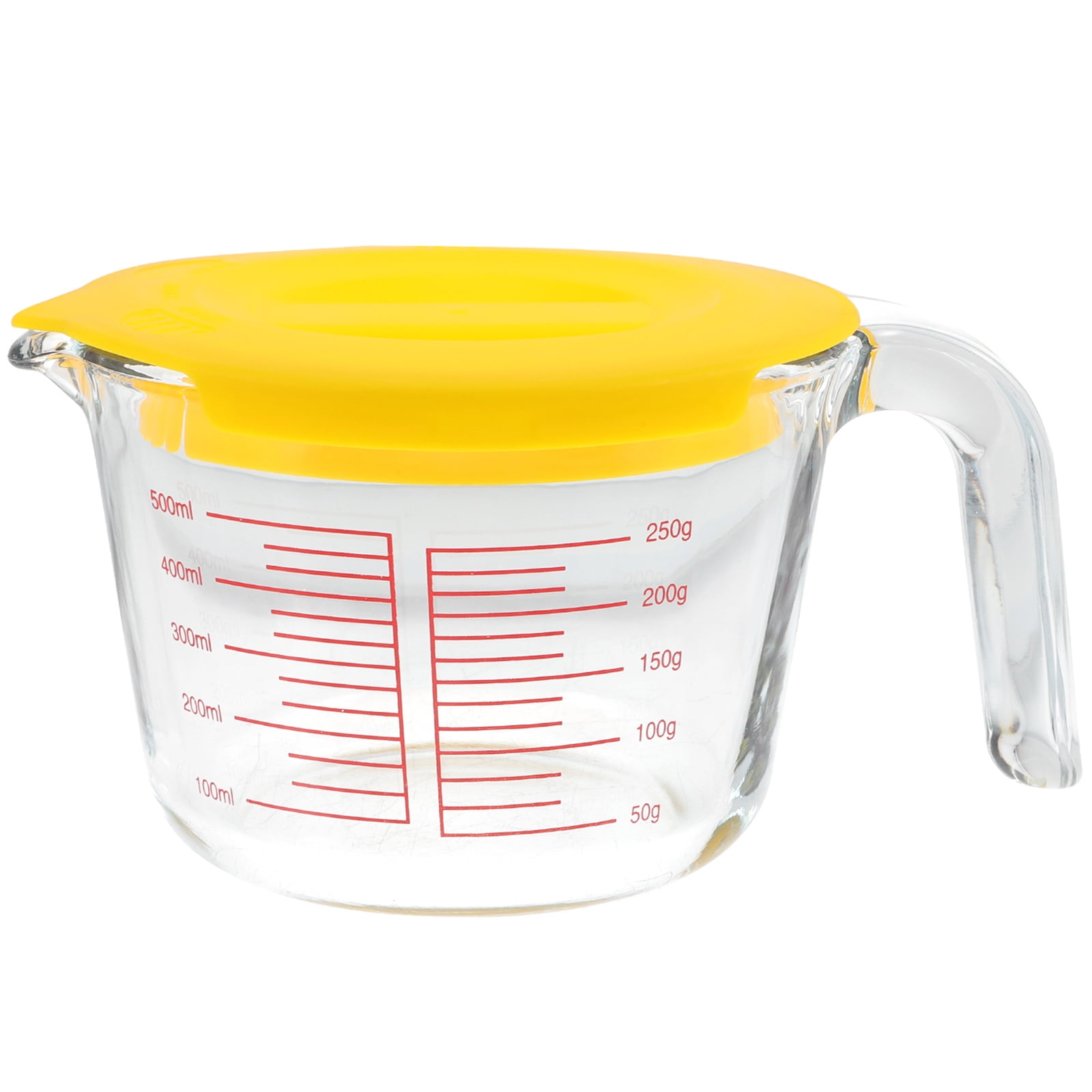 Homemaxs High Temperature Resistant Glass Measuring Cup With Lid Milk ...