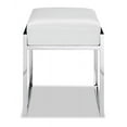 Whiteline Modern Living White Milan Stainless Steel Contemporary Ottoman - Walmart.com