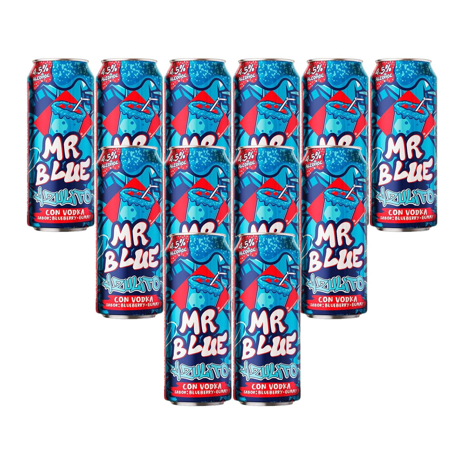 Pack de 12 Bebida Preparada Mr Blue Azulito Gummy 473 ml | Bodega Aurrera en línea