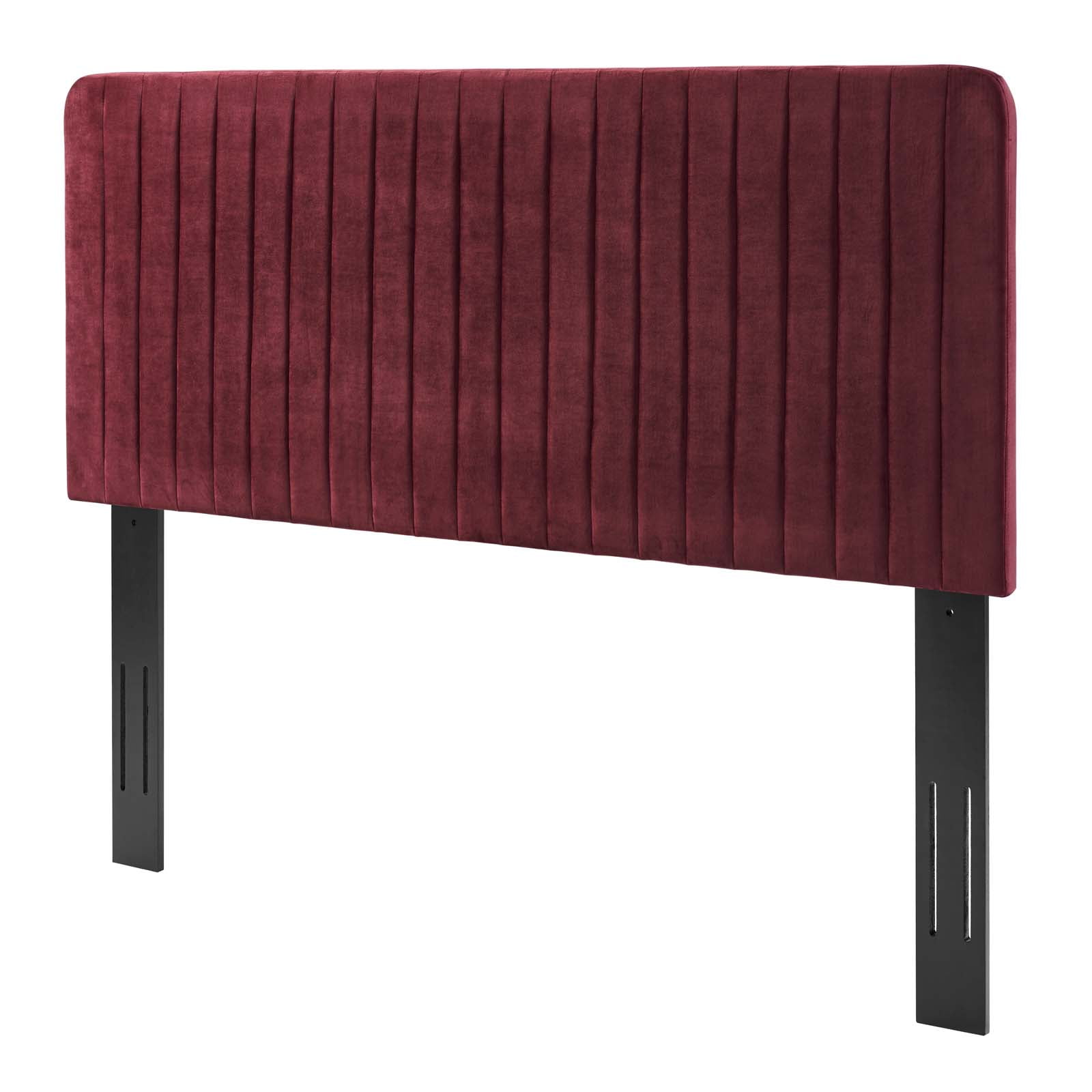 Tufted Headboard, King Size, Velvet, Red, Modern Contemporary Urban ...
