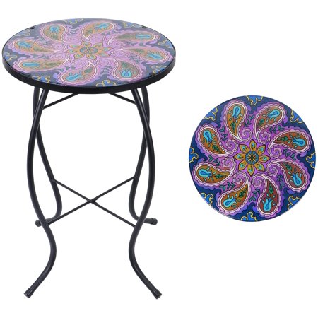 Outdoor Side Table - Patio Table Mosaic Coffee Side Tables Peacock ...