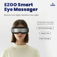 EZOO Heated Eye Massager, 5 Modes, Foldable, USB Rechargeable, Black ...
