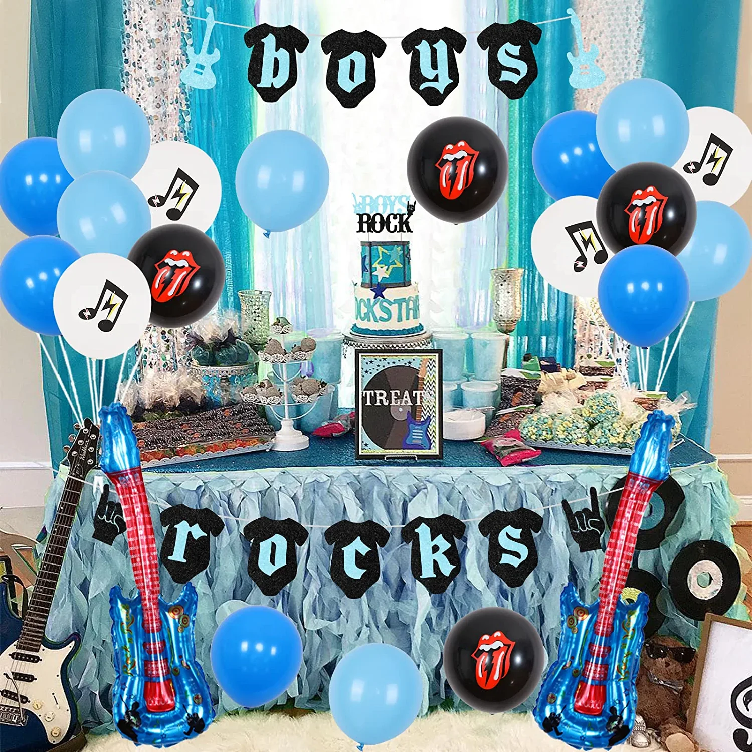 Rock Star Theme Ideas For Boys Saiyan's 4th Rockstar Birthday Party