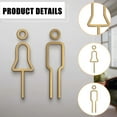 NEXAVKPR Contemporary Black Gold Restroom Plaque Strong Bathroom Sign ...