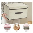 Foldable Storage Boxes with Lids,10" x 7.5" Fabric Storage Bins with ...