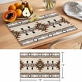 Brown Triangle Combination Cotton Linen Placemats Set of 12, Bohemian ...