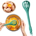 1Pcs 2-In-1 Egg Whisk & Serrated Food Clip, Egg Beaters Food Tongs Tool ...
