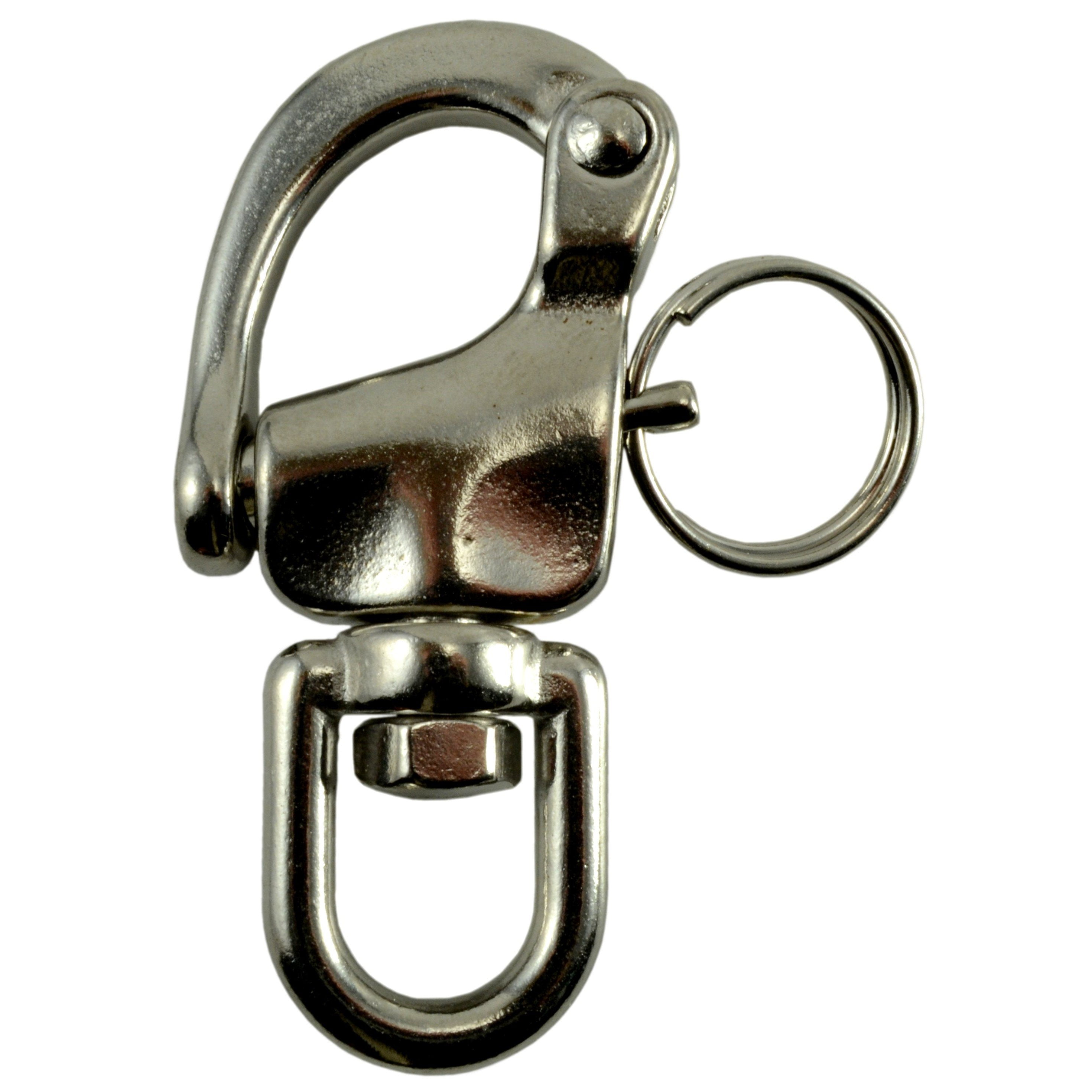 1/2" x 2-3/4" 316 Stainless Steel Swivel Snap Hook Shackles (2 pcs ...