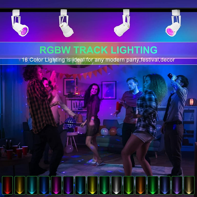 Rgb Led Track Lighting Fixtures 12W RGB LED Track Light Heads,