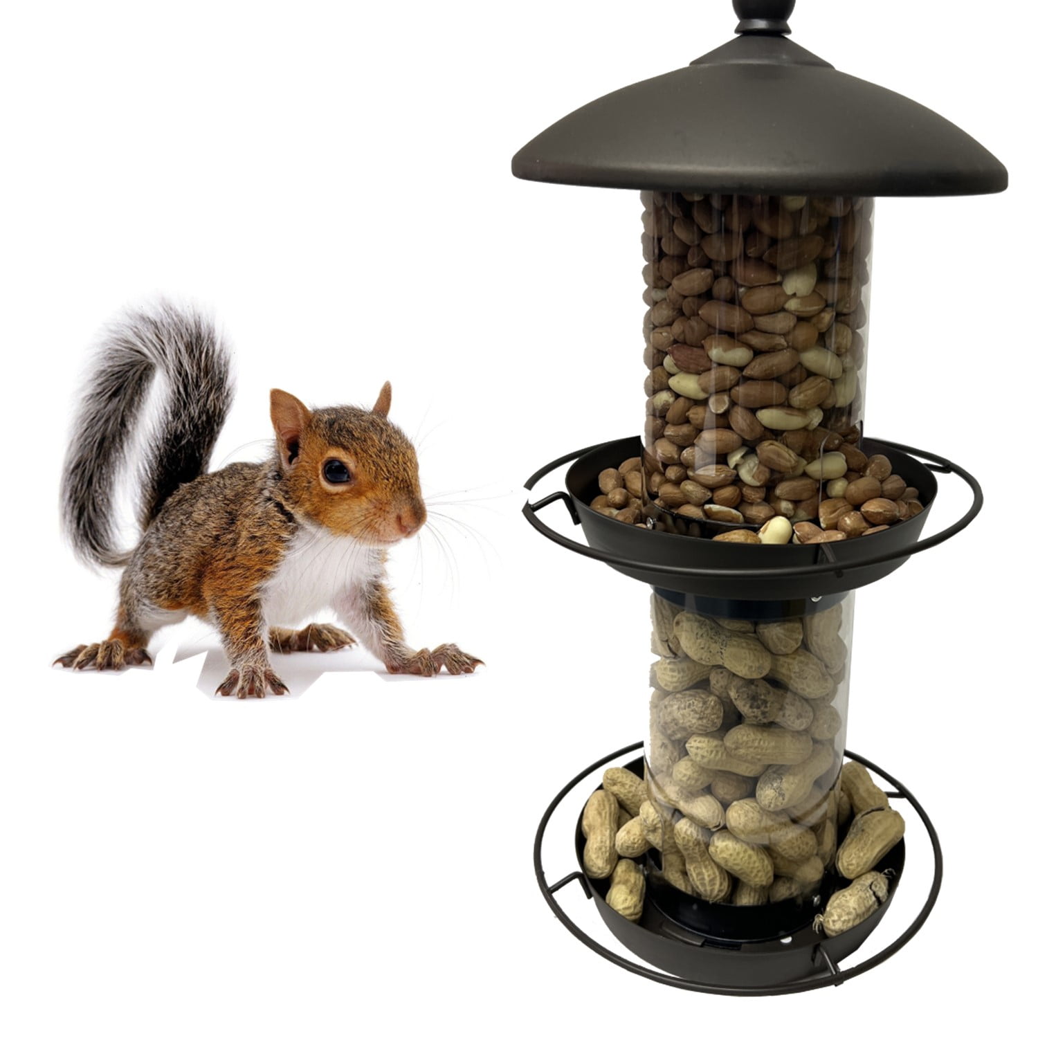 Keyfit Tools Squirrel Feeder Large Opening for Nuts - Walmart.com