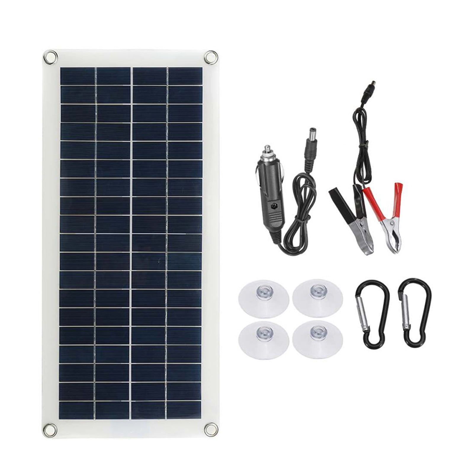 Gecheer Portable Solar Panel 18V 20W Dual USB Charging Port + DC5521 ...