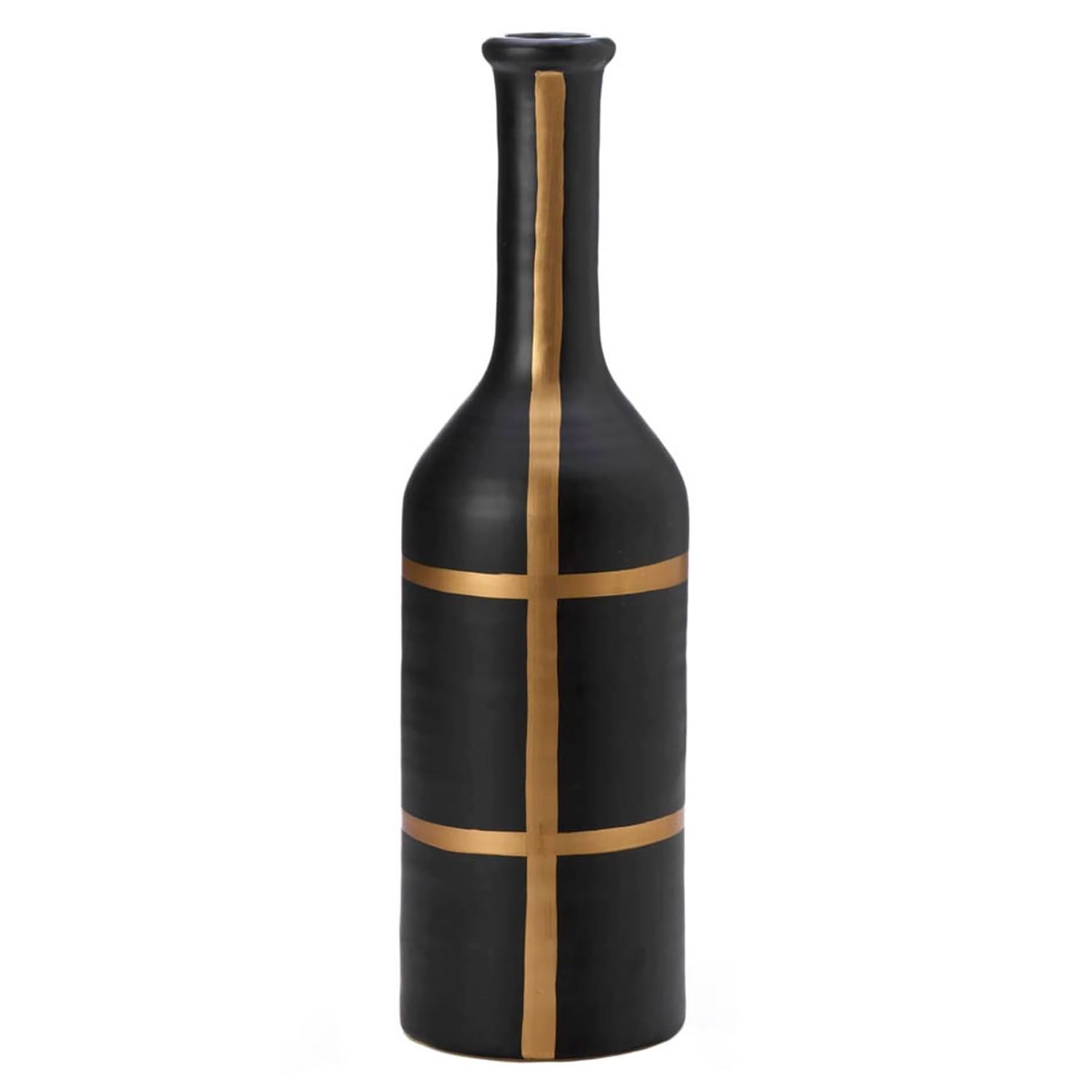 Antonella Spanish Black And Gold Vase | Porcelain Vase Home Décor ...