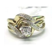 Forever Bride Bridal Set Ring with 0.20 Carat T.W. Diamond in 10K ...