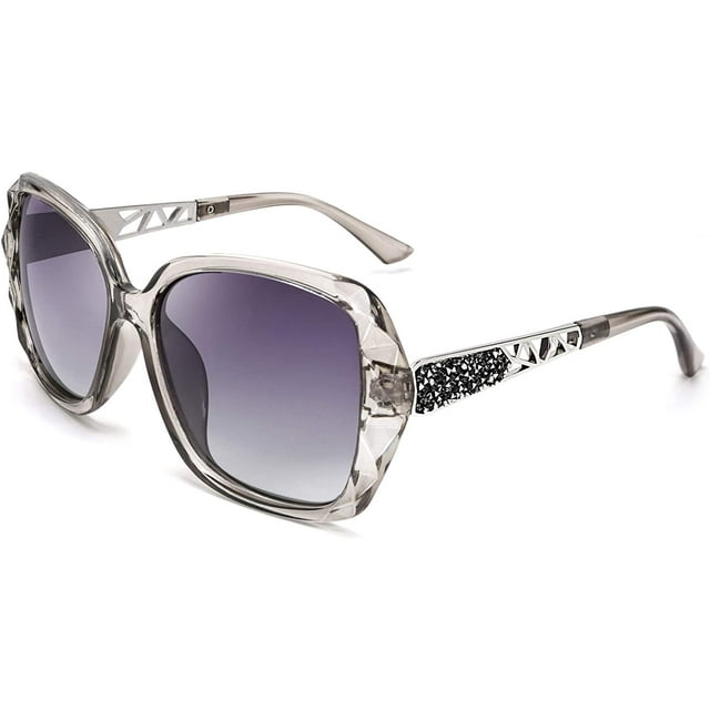 FEISEDY Polarized Women Square Sunglasses Sparkling Composite Shiny Frame B2289 - Walmart.com