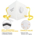 LotFancy NIOSH N95 Particulate Respirator with Breathing Valve, 10 ...