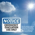 (2 Pack) Emergency Evacuation Use Only OSHA Notice Sign 5 Inch X 3.5 ...
