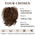 2PCS Messy Hair Bun Hair Pieces Wavy Curly Synthetic Updo Fake ...