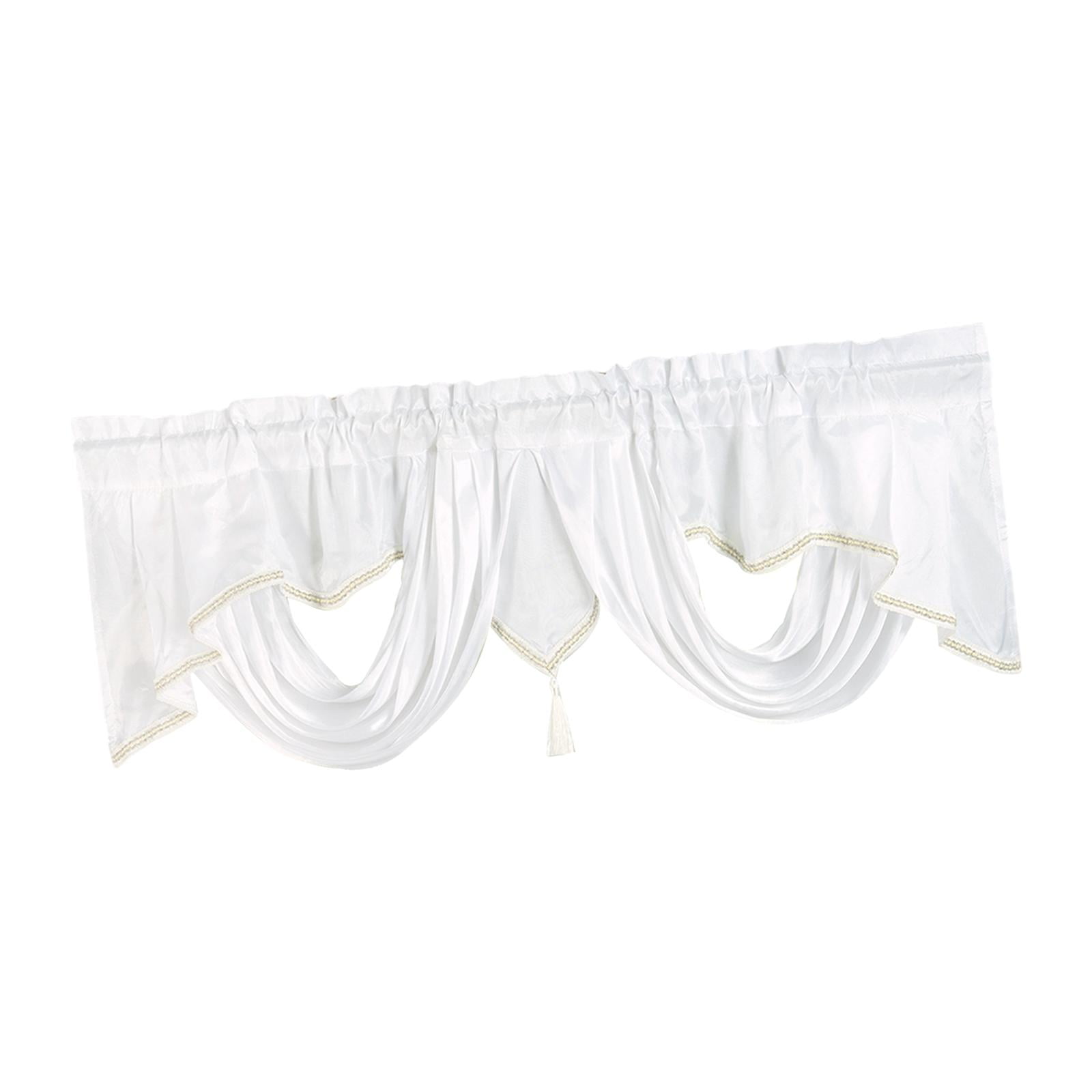 Luzkey Scallop Valance Short Curtain Decoration Blackout Valance Window ...