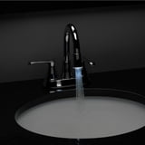 Homewerks Two Handle Bathroom Faucet with LED Aerator in Chrome ...