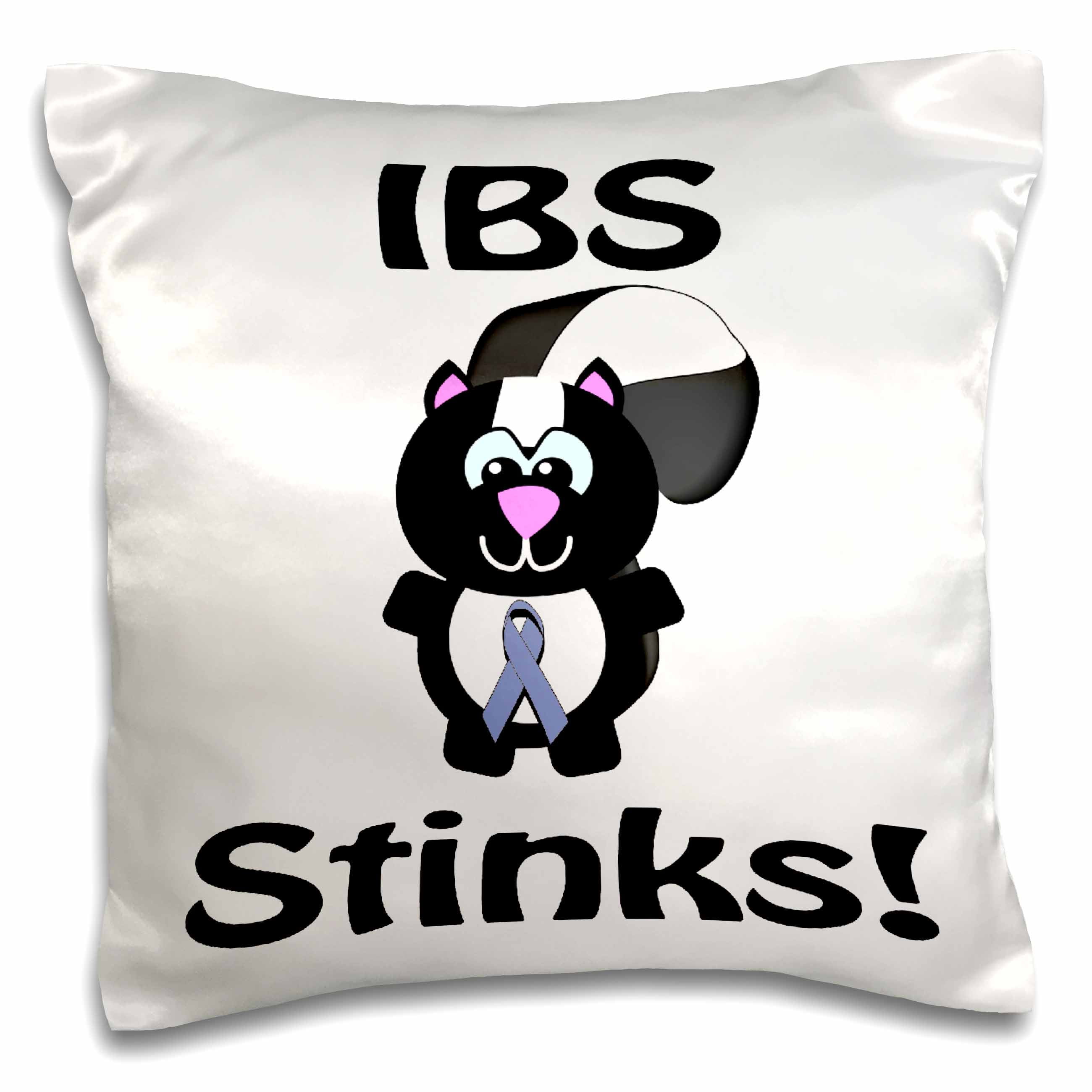 Ibs Stinks Skunk Awareness Ribbon Cause Design 16x16 inch Pillow Case ...