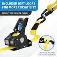 Based Retractable Ratchet Straps (2PK) 1in x 6ft - 1,500lb Break ...