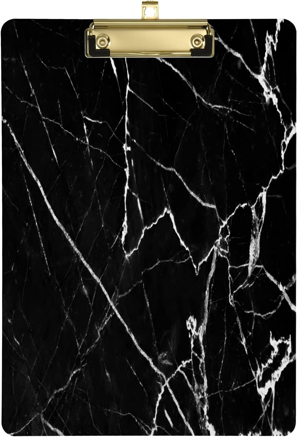 ZHANZZK Black Marble Abstract Clipboard Hardboard Wood Nursing Clip ...