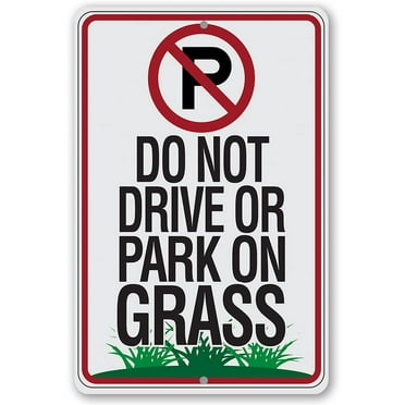No Parking On Grass Sign - Walmart.com