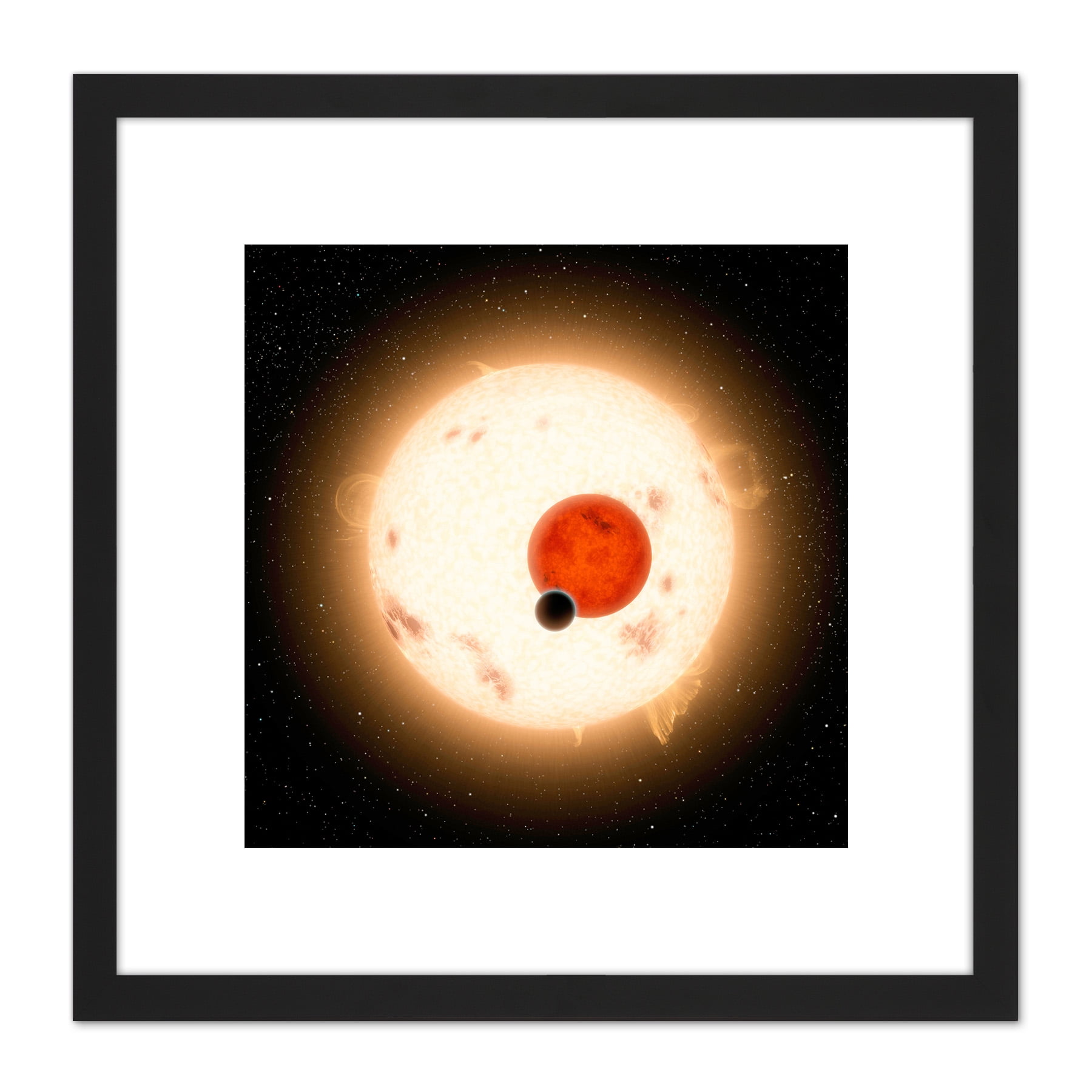 Space NASA Planet Kepler-16 Red Dwarf Star Illustration 8X8 Inch Square ...