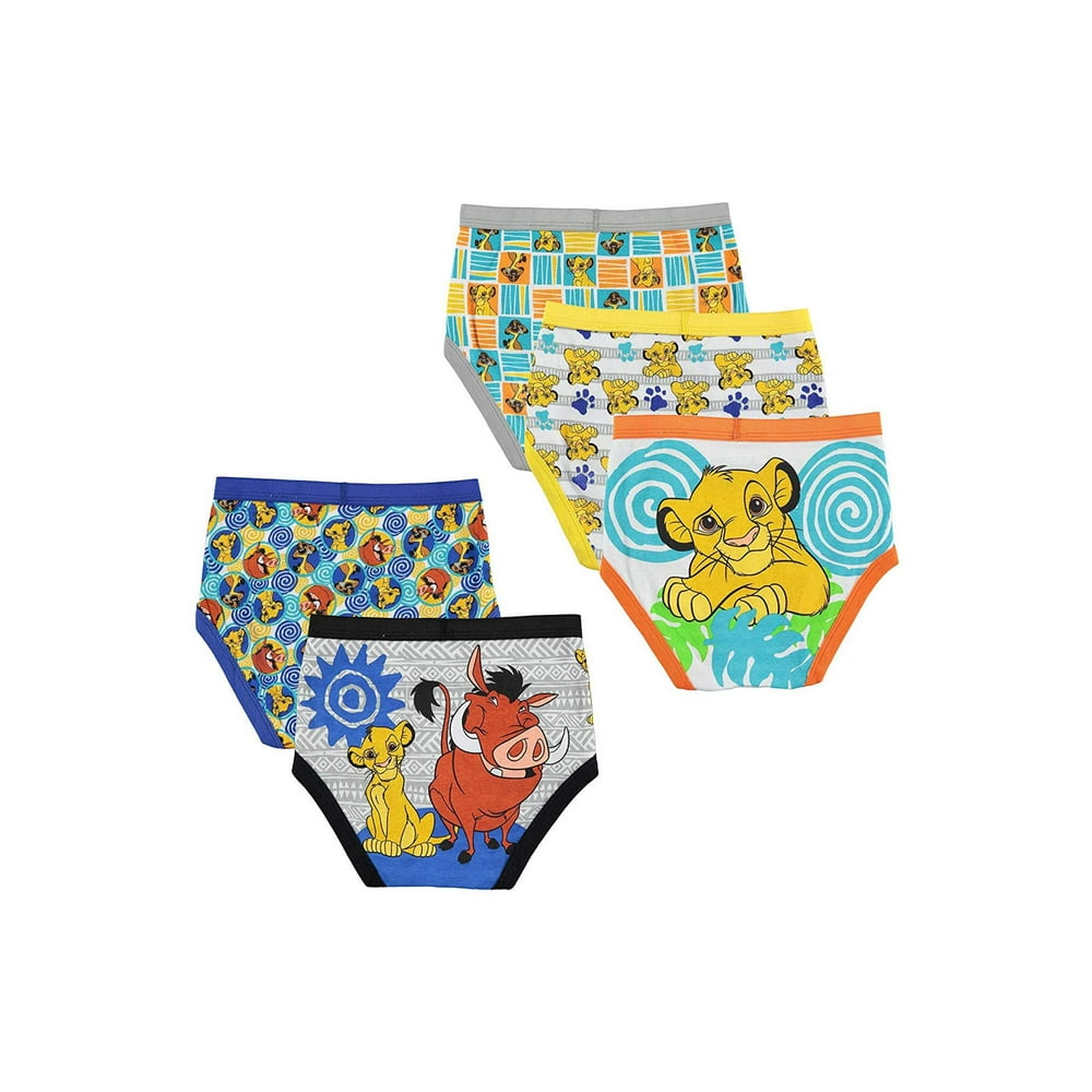 The Lion King - Disney Lion King Boys Underwear, 5 Pack Briefs (Little ...