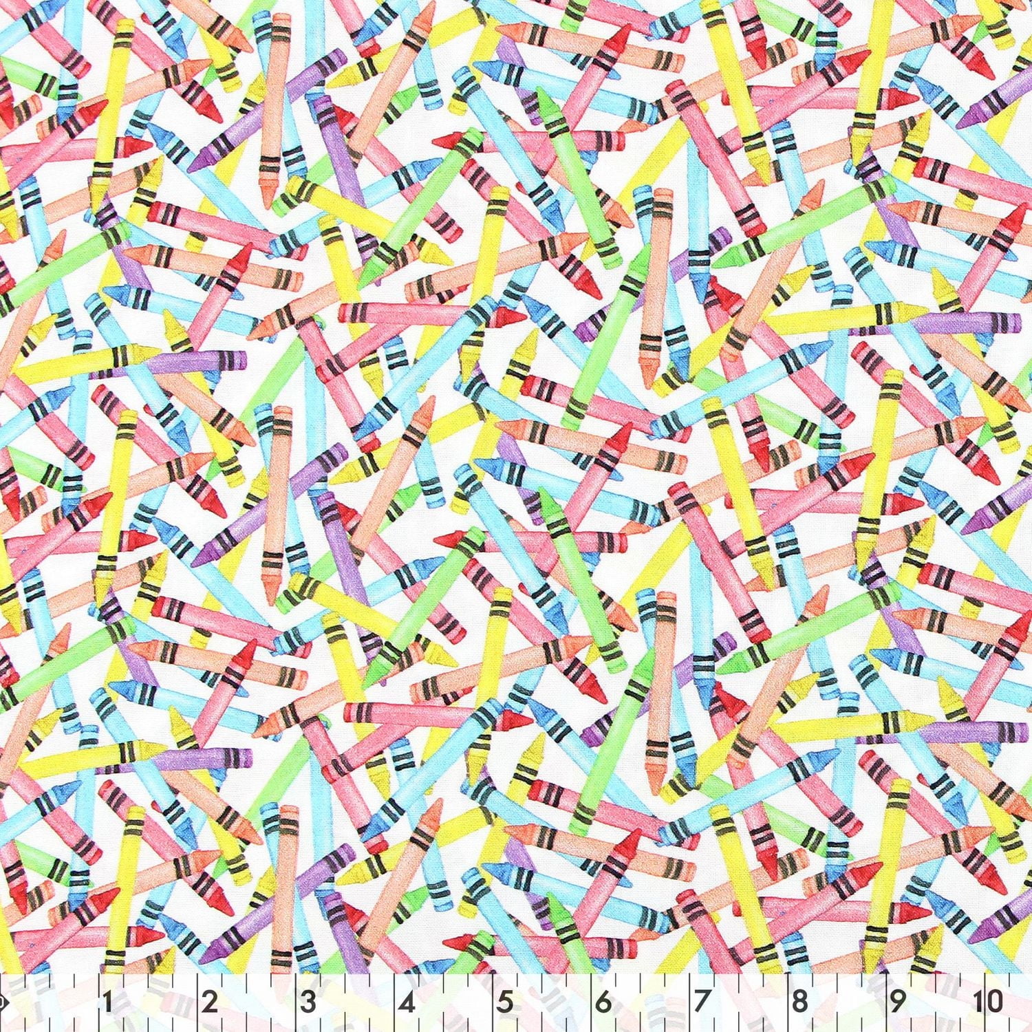 Click here for Fabric Creations School Crayons Cotton Fabric By T... prices