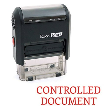 CONTROLLED DOCUMENT Self Inking Rubber Stamp - Red Ink (ExcelMark A1539 ...