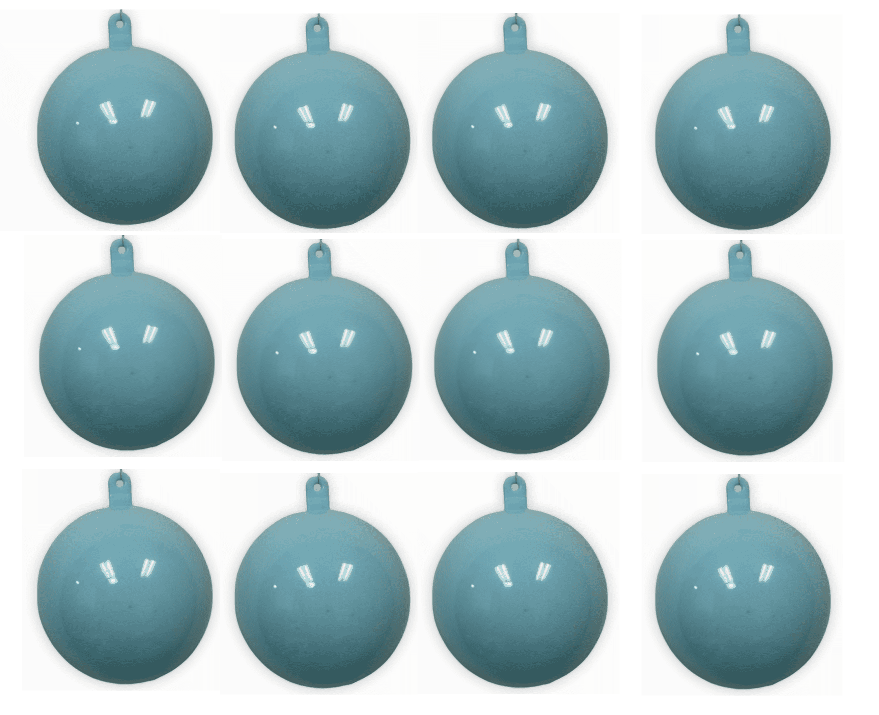 Charmed Blue Plastic Acrylic Fillable Ball Ornament Set (5cm,12pcs ...