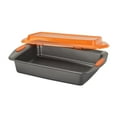 Rachael Ray 9" x 13" Bakeware Nonstick Cake Pan with Lid, Gray with ...